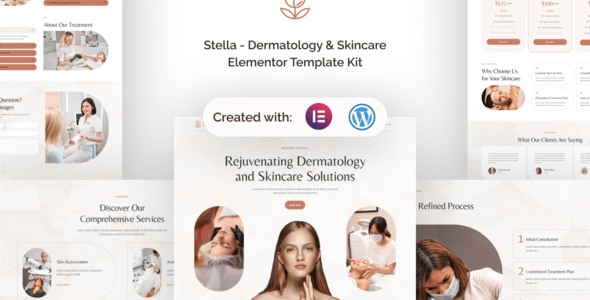 Stella - Dermatology & Skincare Elementor Template Kit